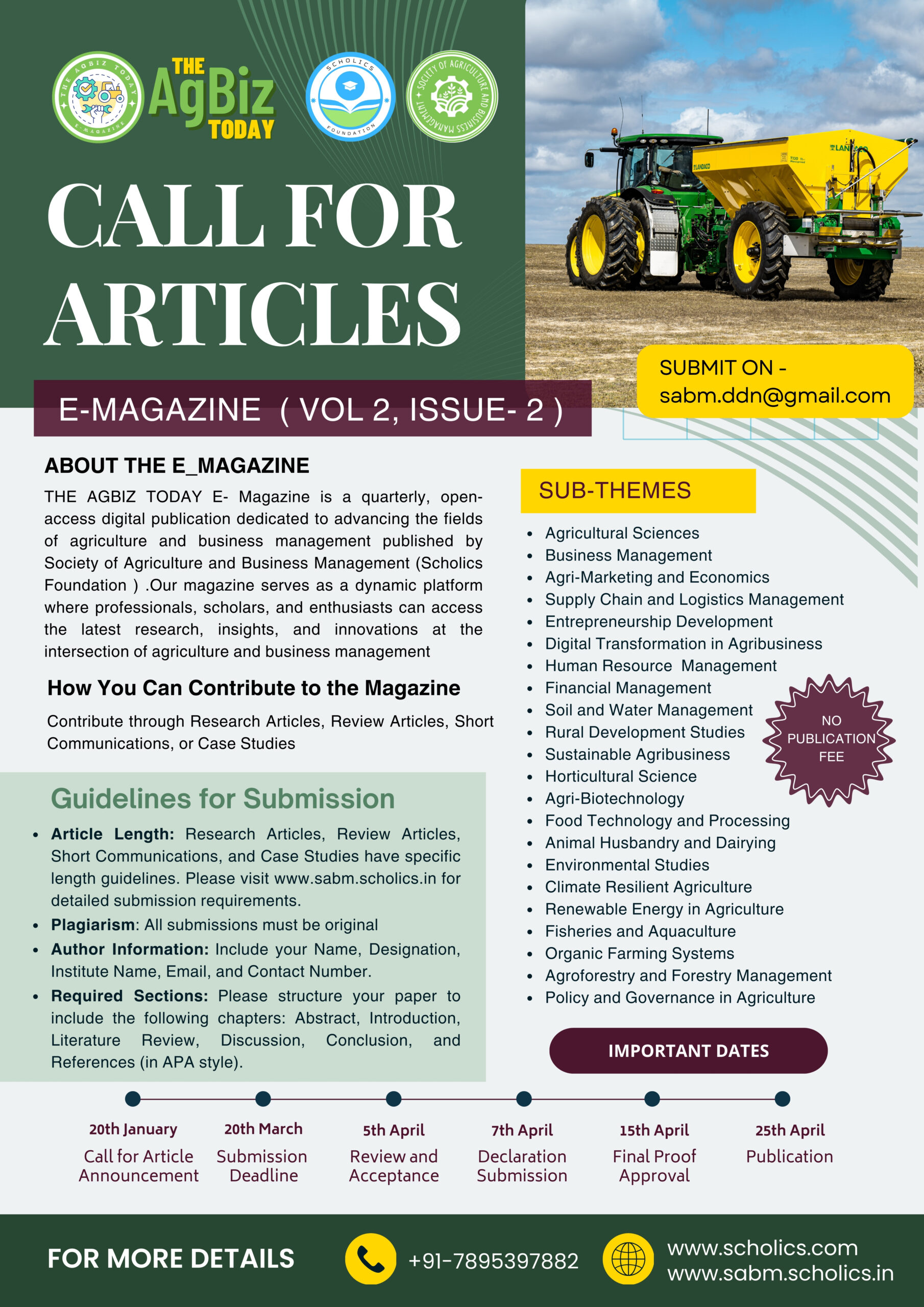 SOCIETY OF AGRICULTURE AND BUSINESS MANAGEMENT (SABM) – An Initiative ...